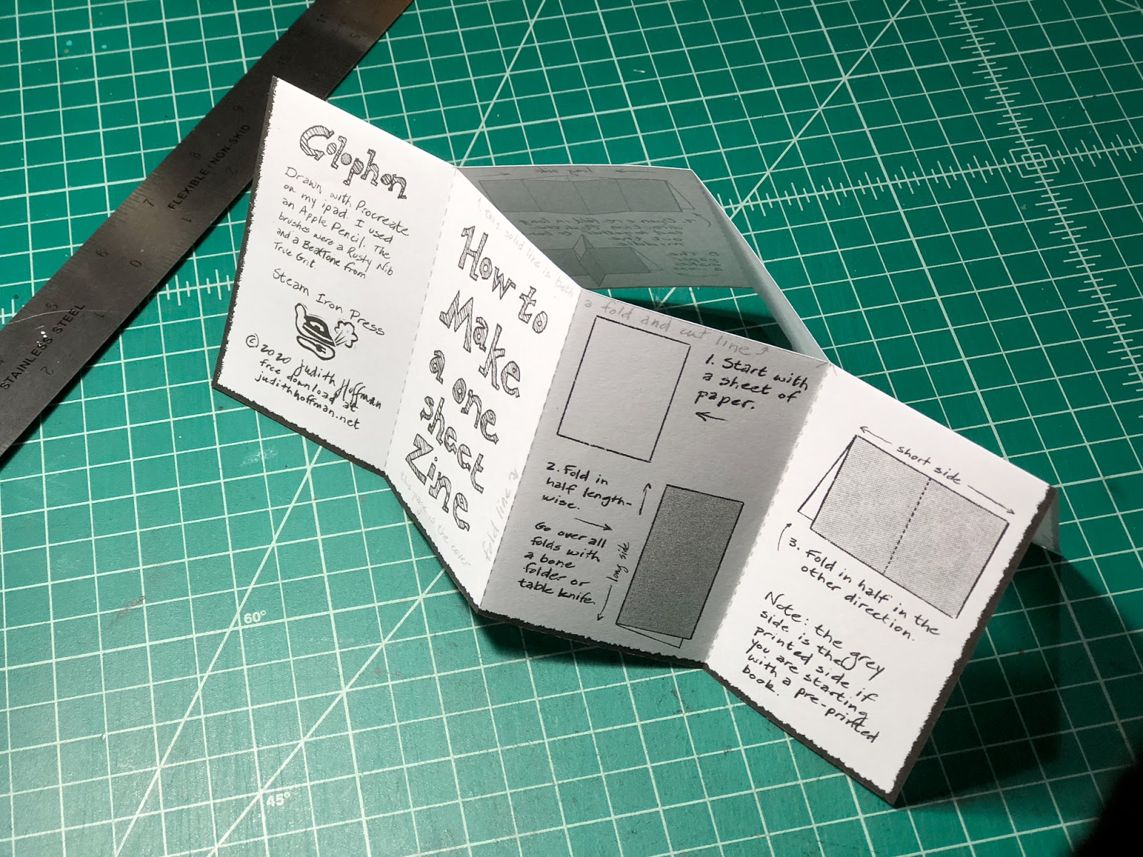 Judith Hoffman Blog: How to make a one sheet book