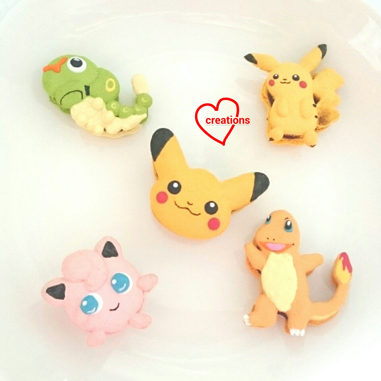 Loving Creations for You: Pokemon Peppermint Dark Chocolate Macarons ...