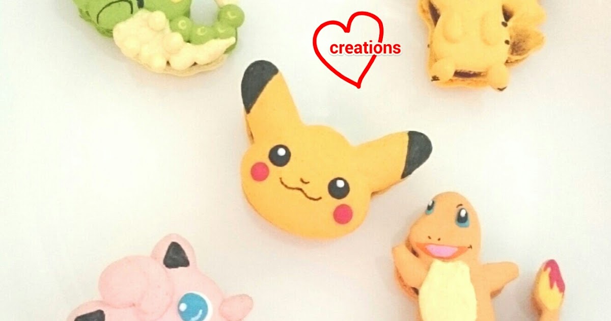 Loving Creations for You: Pokemon Peppermint Dark Chocolate Macarons ...