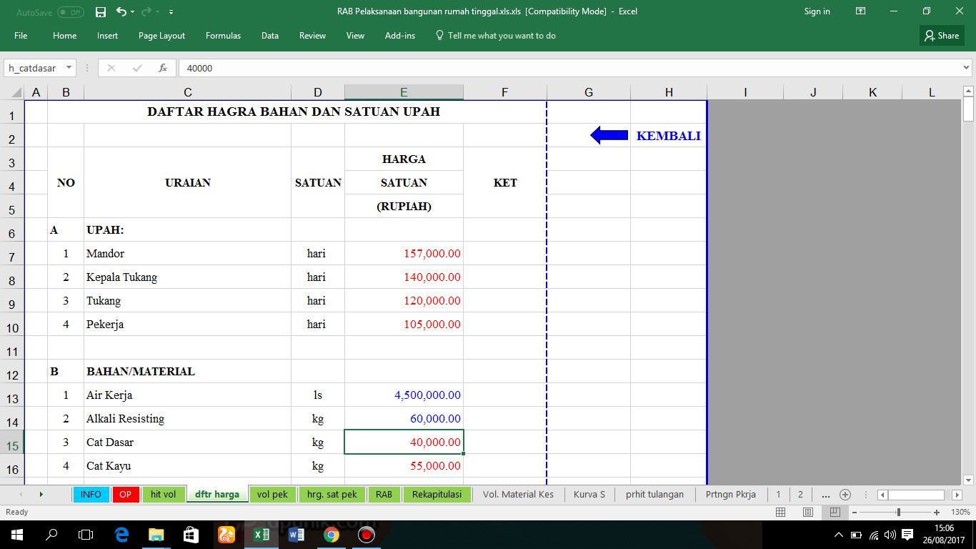 50+ Download Rab Rumah Type 36 Format Excel Pictures - Desain Denah Rumah