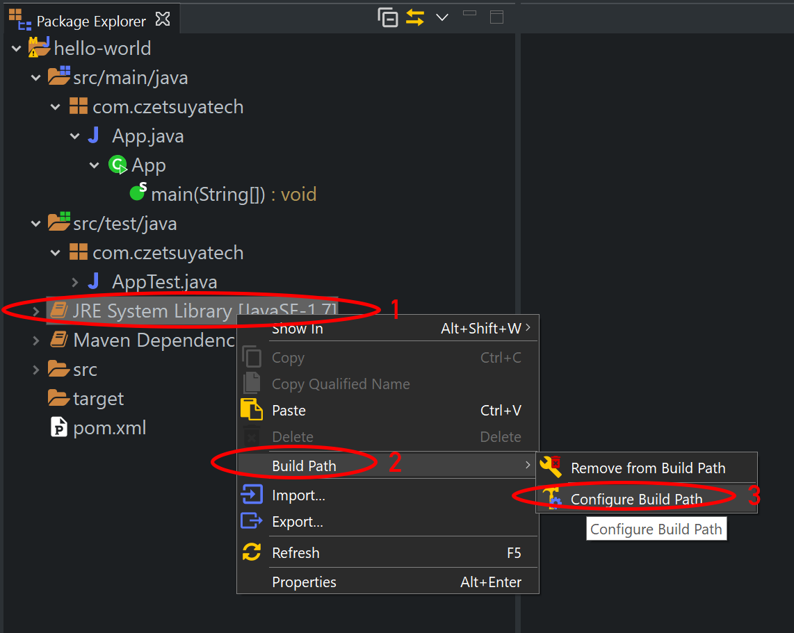 Write Hello World in Java Using Eclipse and Maven | czetsuyatech