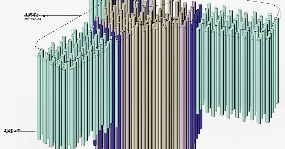 FOUNDATION DETAILS OF BURJ KHALIFA - DUBAI
