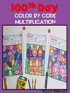 An Apple For The Teacher: 100th Day of School Color By Number