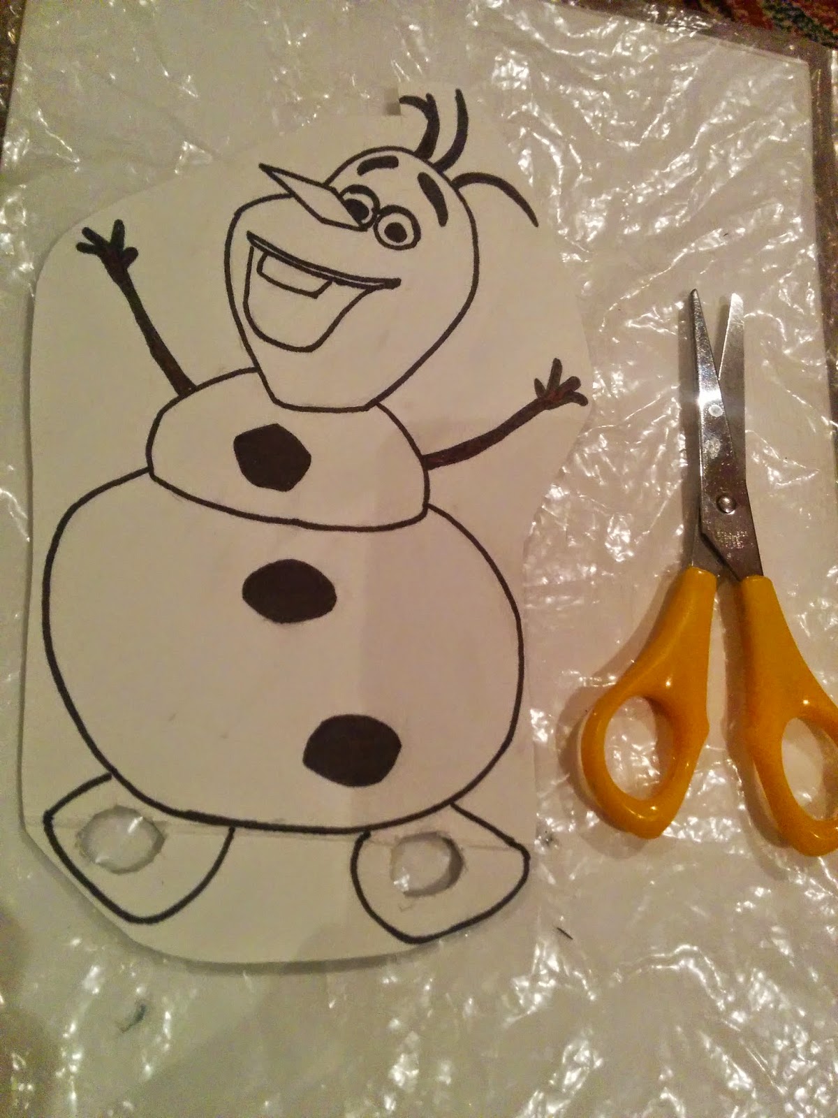 Kraft Queen: Olaf Finger Puppet DIY