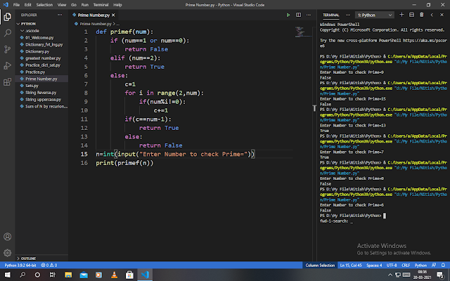 To check Prime Number | Function | Python To check Prime Number | Function | Python