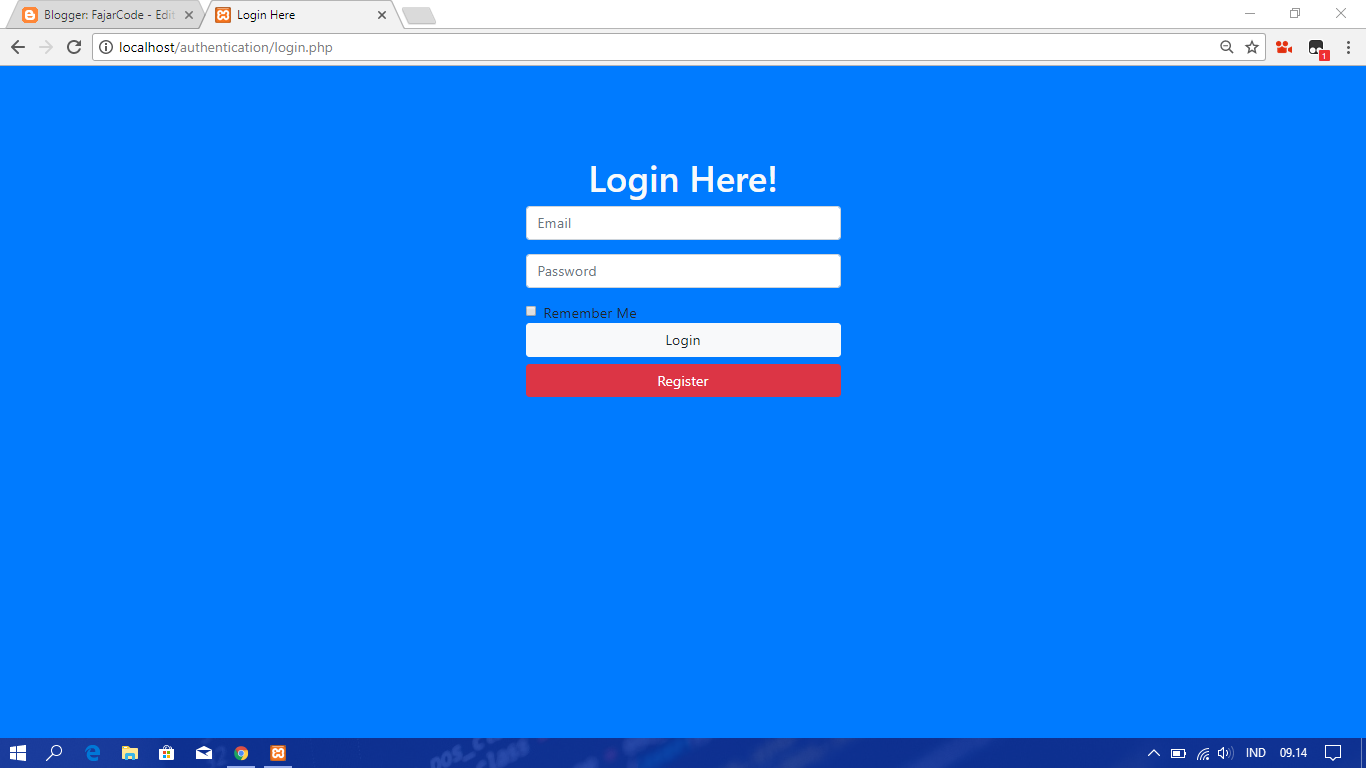 Cara Membuat Form Login dan Form Register Dengan Menggunakan PHP OOP dan MySQLi.