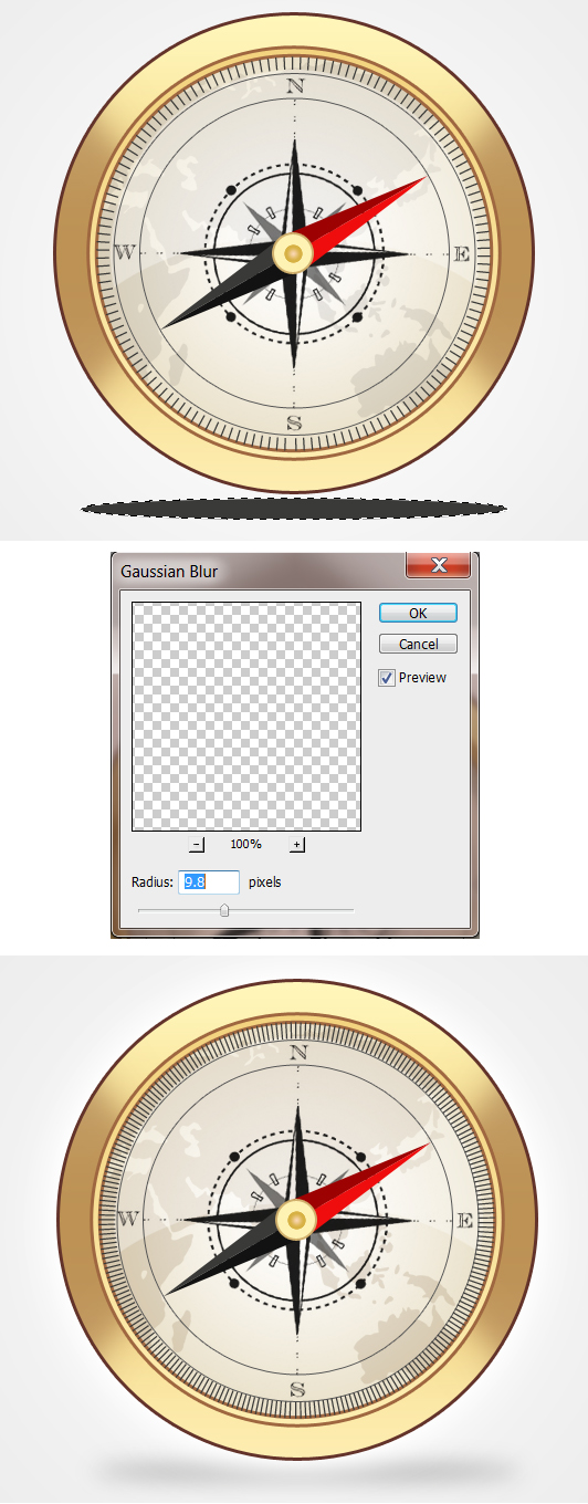 Tutoriais-PSD: Criar um ícone Compass elegante / Vintage no Photoshop