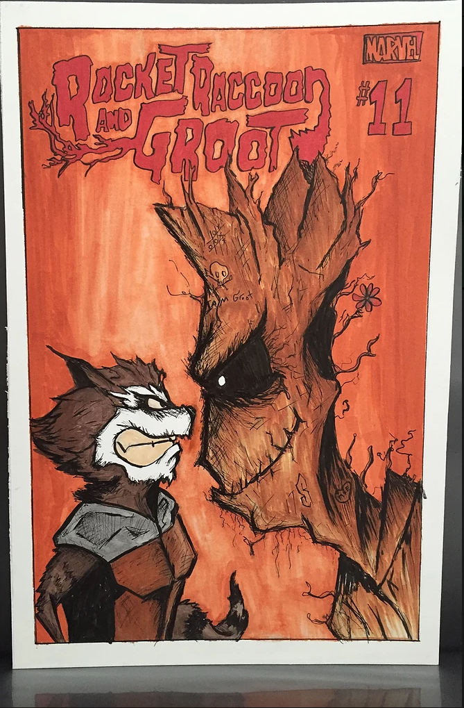 Rocket and Groot Comic Book Cover