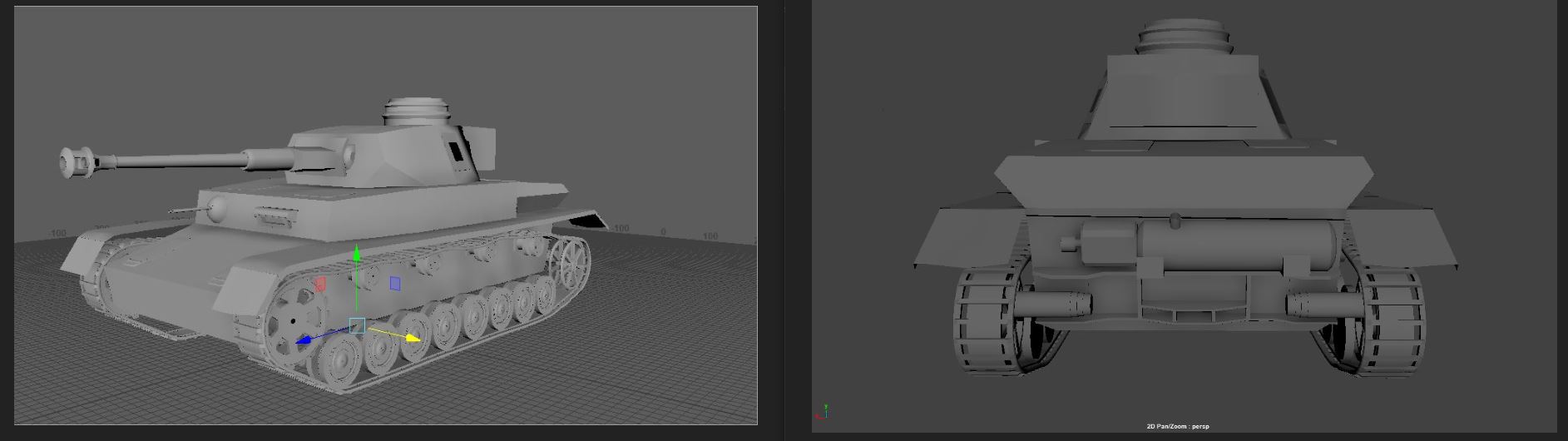 Panzer IV (3D model for game engine) - Week 2