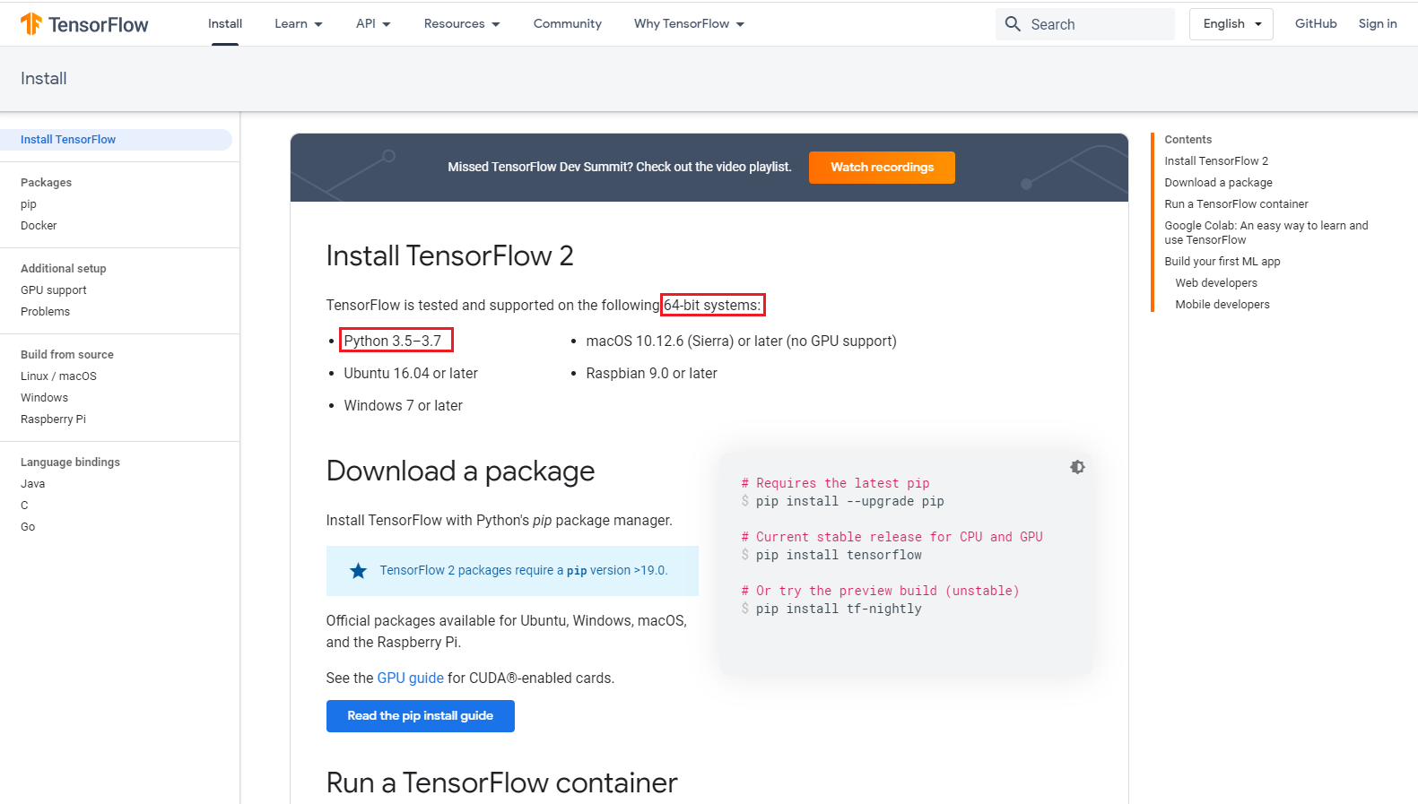 Pip Install Tensorflow Plegeek