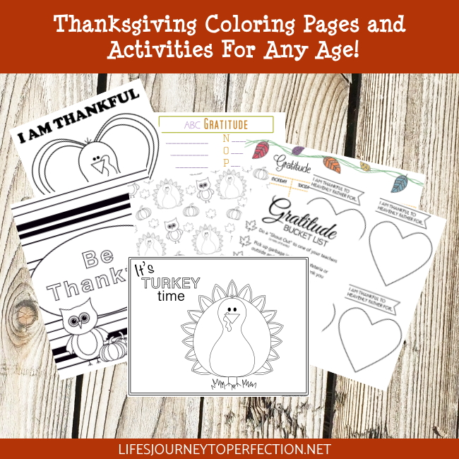 Life's Journey To Perfection: Thanksgiving Coloring Pages and ...