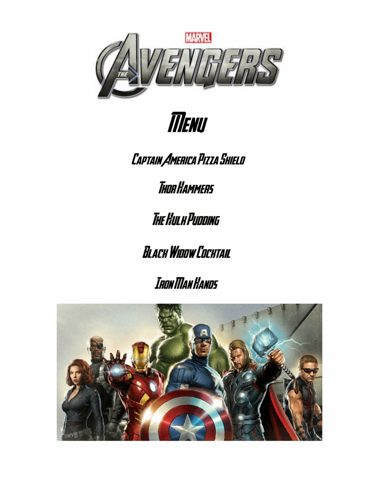 Reel Fancy Dinners: The Avengers Dinner