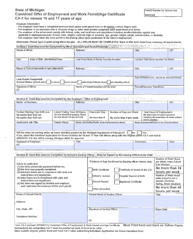 KTC ELA Information: KTC Students Read Through The CA-7 Work Permit