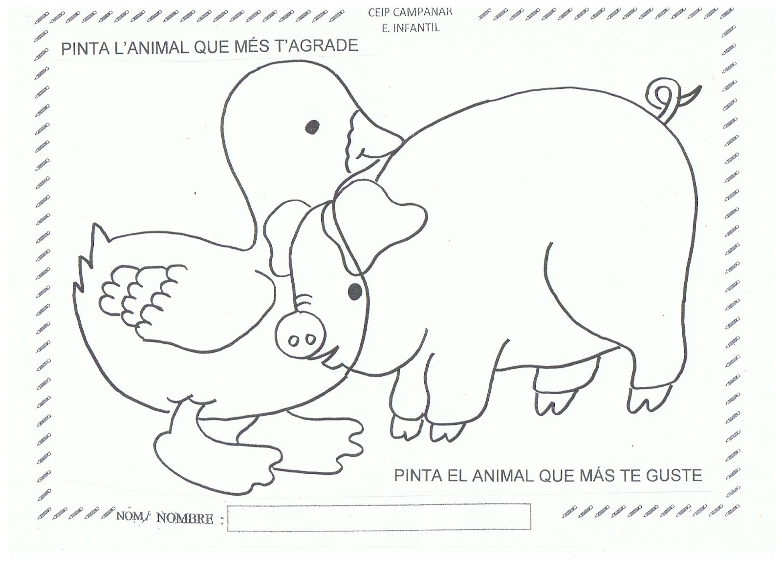 CRECIENDO FELICES: LOS ANIMALES DE LA GRANJA