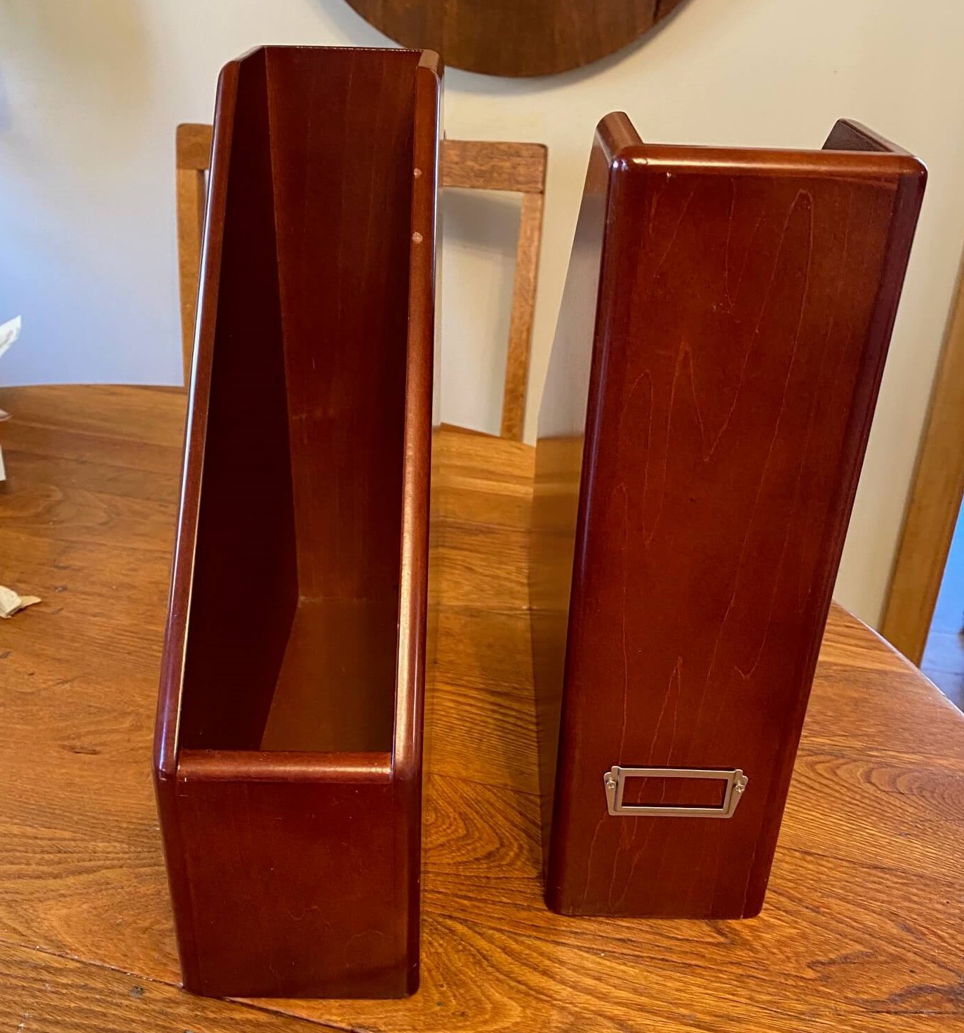 Thrifted Wooden File Bins Receive A French Script Makeover - Organized ...