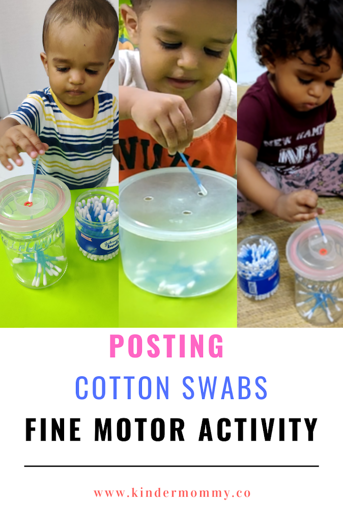 Posting Cotton Swabs Fine Motor Activity