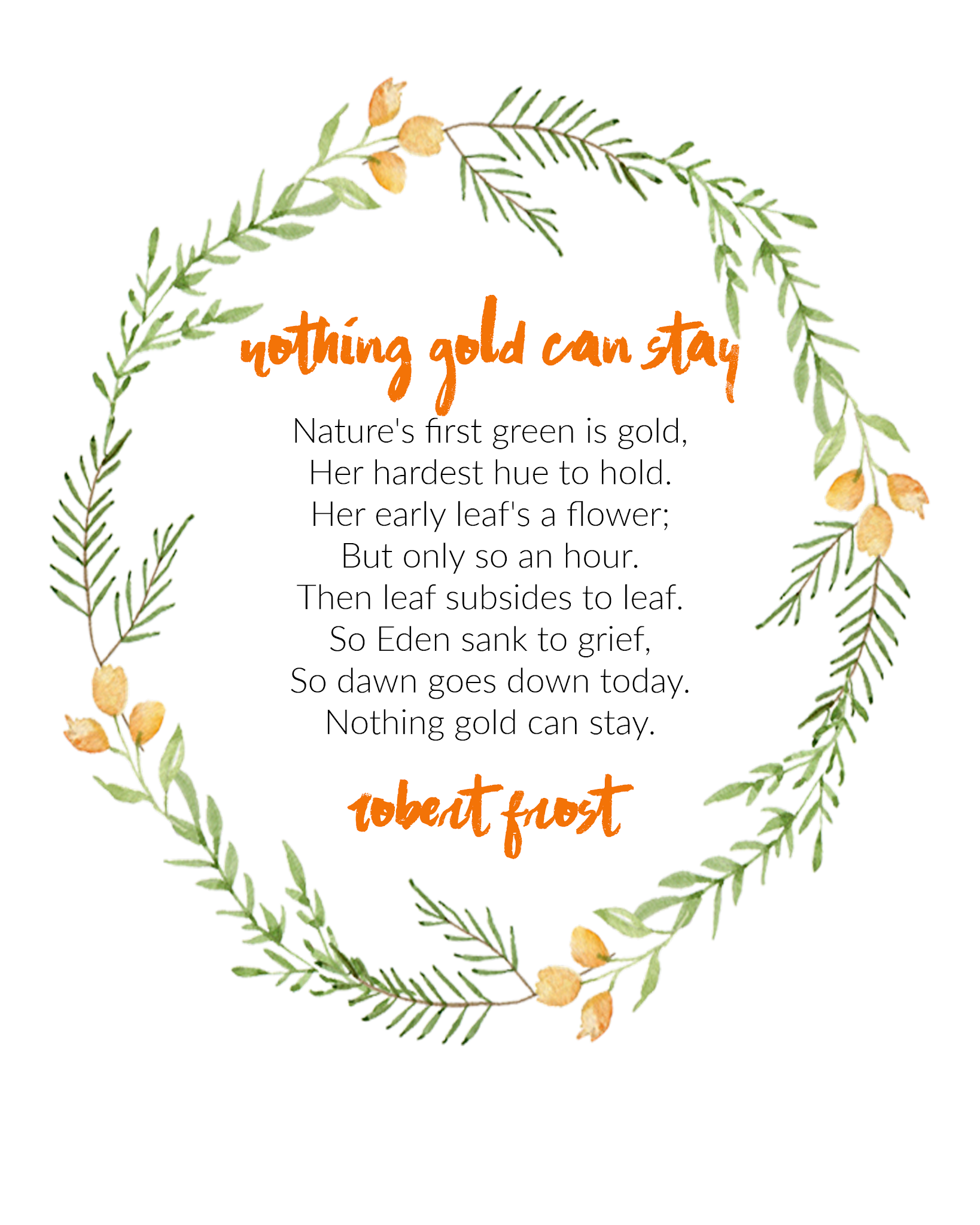 Robert Frost Poems Stay Gold