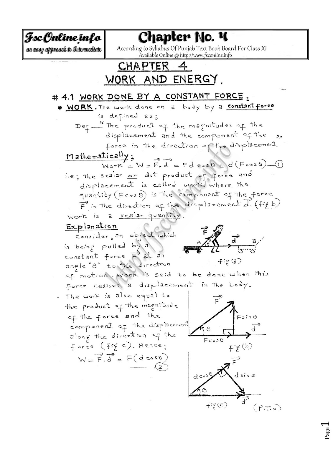Physics Practicals : CHAPTER 4 (WORK AND ENERGY)