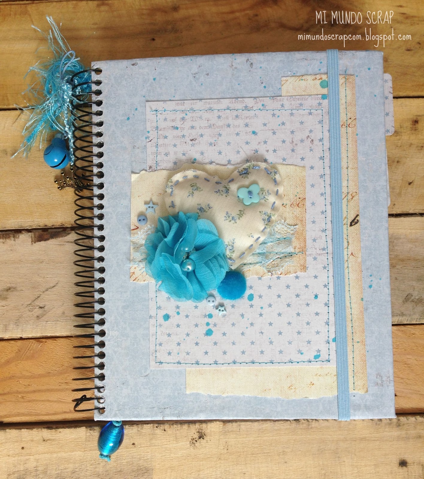 LIBRETA AZUL - MI MUNDO SCRAP