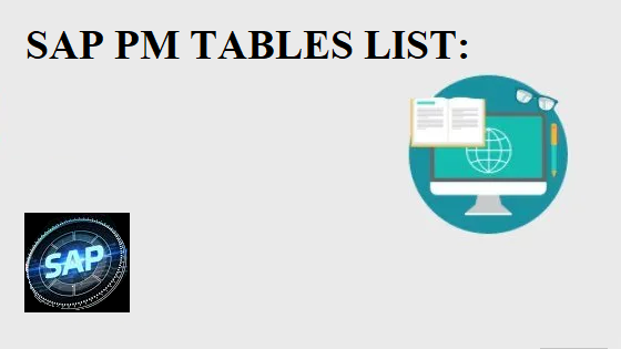 SAP PM TABLES LIST