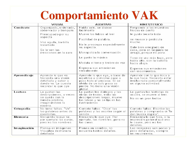 ESTILO DE APRENDIZAJE (VAK)
