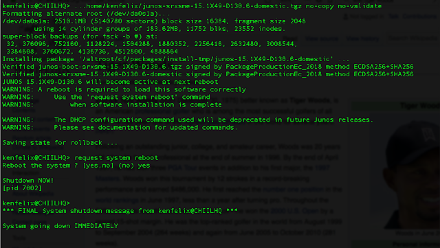 Ken Felix Security Blog: JunOS upgrades