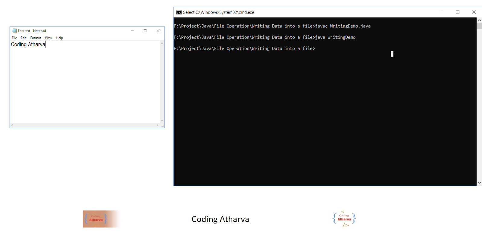 113 Program to write data into File in Java ~ Coding Atharva