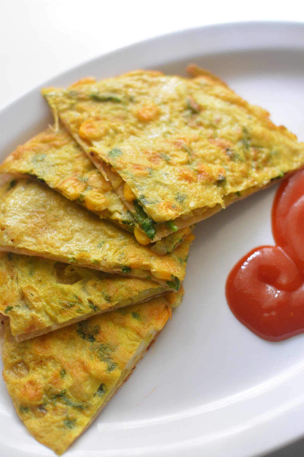 Cheese omelet chapati sandwich