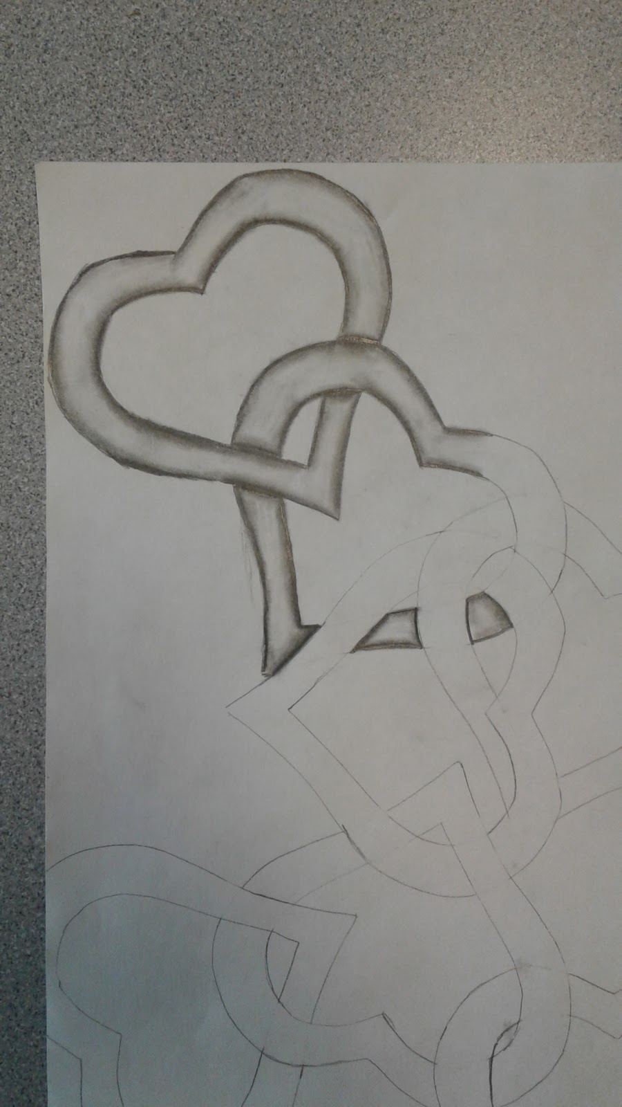 a faithful attempt: Interlocking Hearts Valentine Drawing
