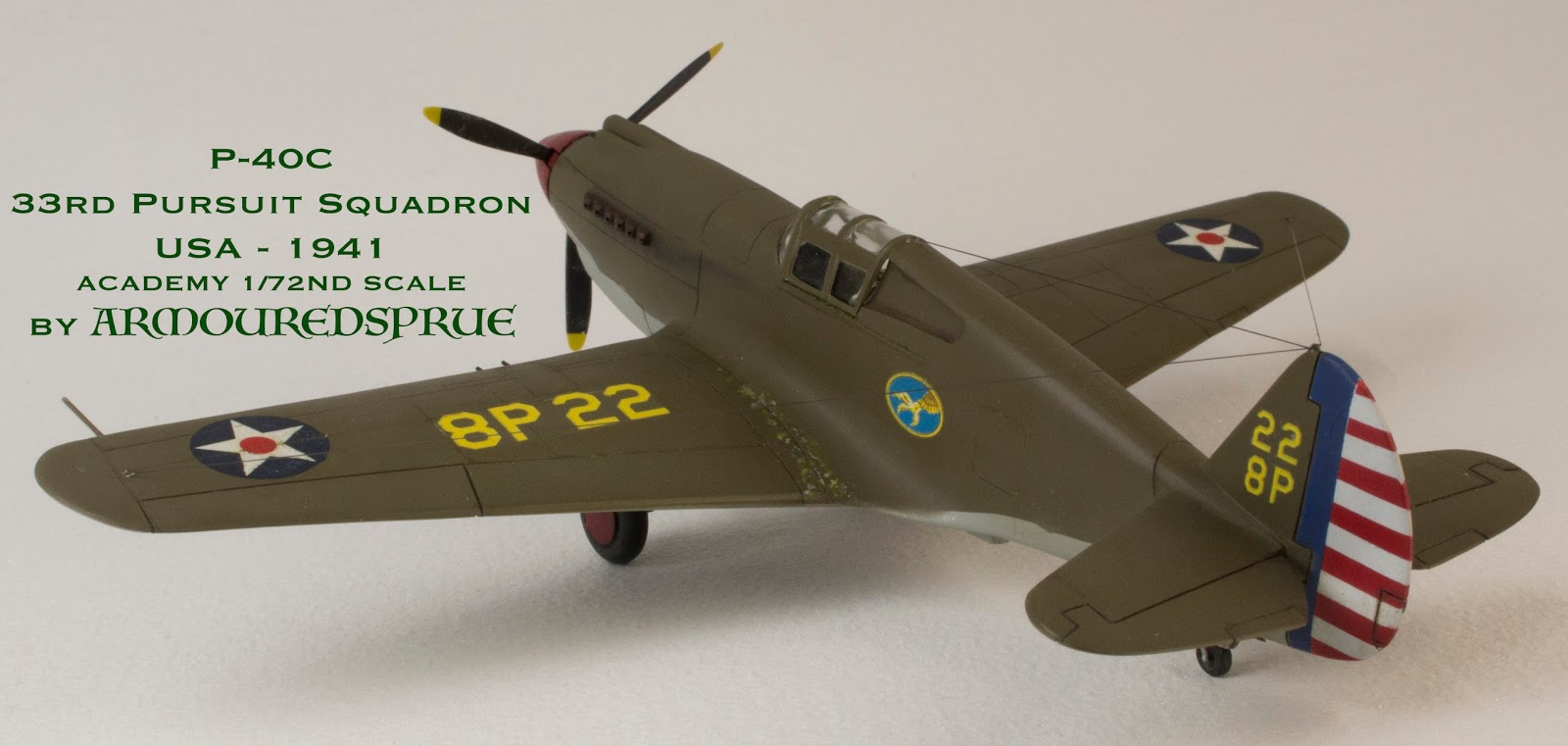 P-40C 33rd Pursuit Squadron, USA 1941 (ACADEMY 1/72) - Ready for Inspection - Aircraft ...