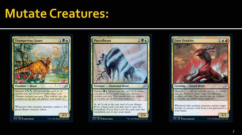 Magic the Gathering Adventures: Ikoria Mutate Cards