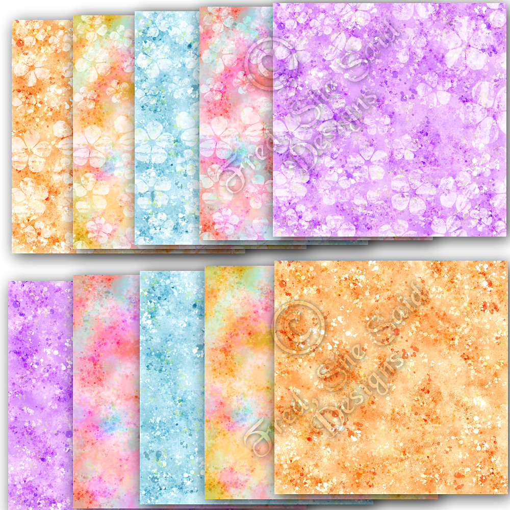 Fred, She Said Designs .... The Store: Painterly Pastel Papers