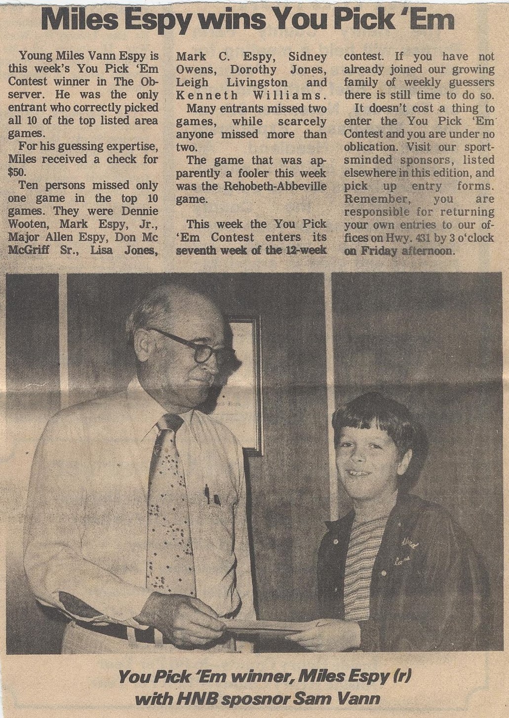 Tomfoolery: Sam Richard Vann, Jr. (Uncle Sam)