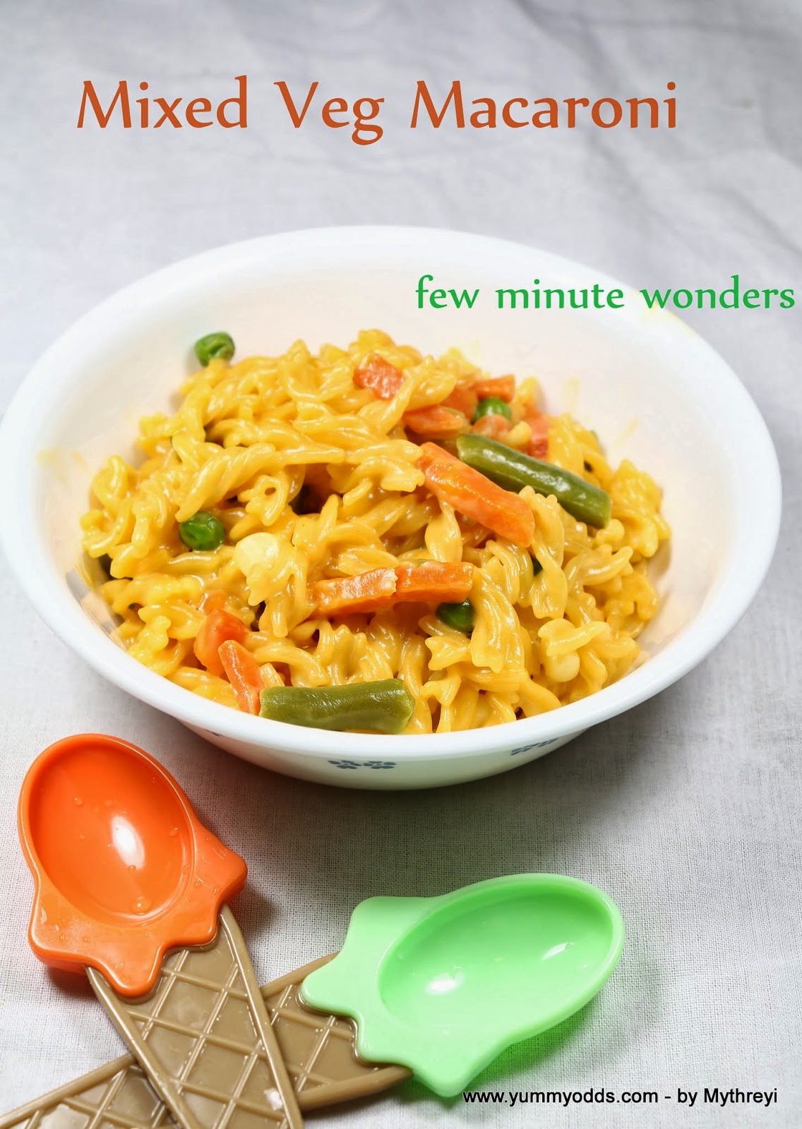 Yum! Yum! Yum!: Mixed Veg Macaroni ~ few minute wonders