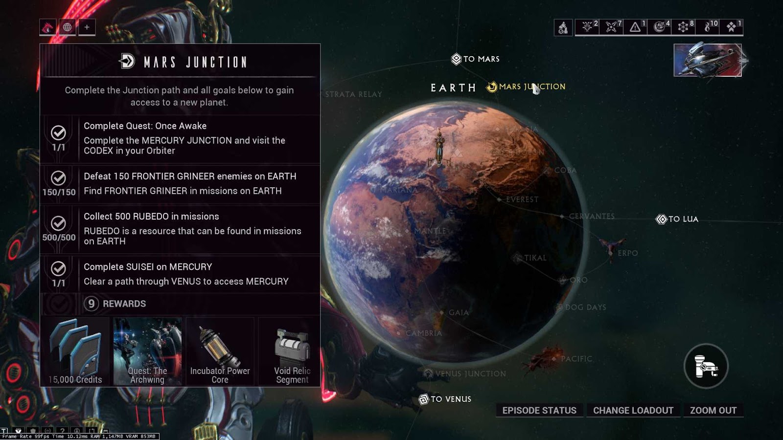 วิธีปลดล็อคดาว Mars (ดาวอังคาร) I Warframe Junction