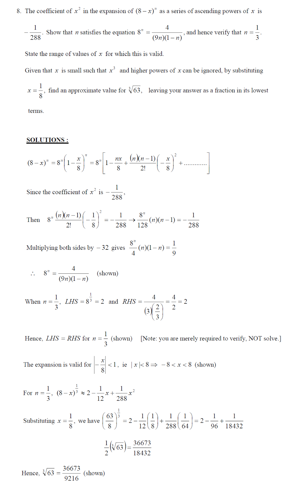 H2 Maths Tuition By White Group Mathematics