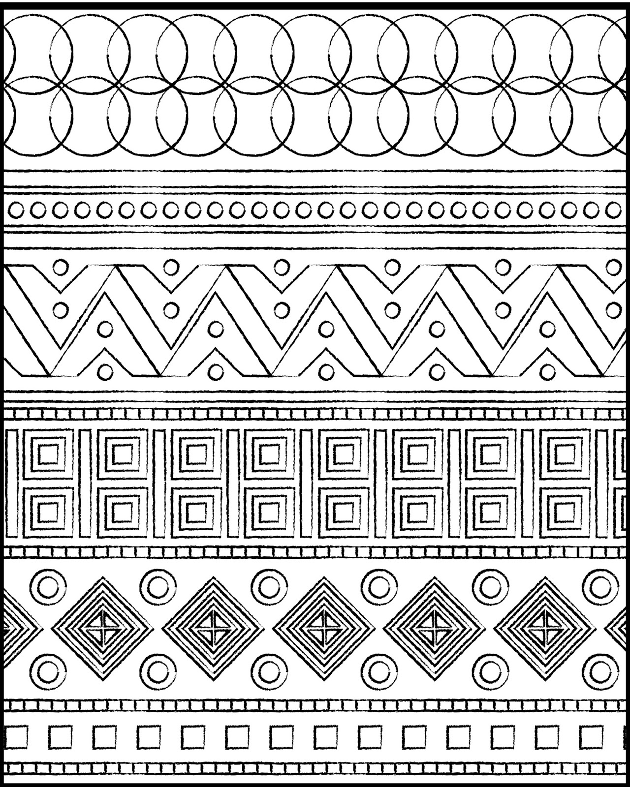 Fun GEO Patterns to Print & Color!