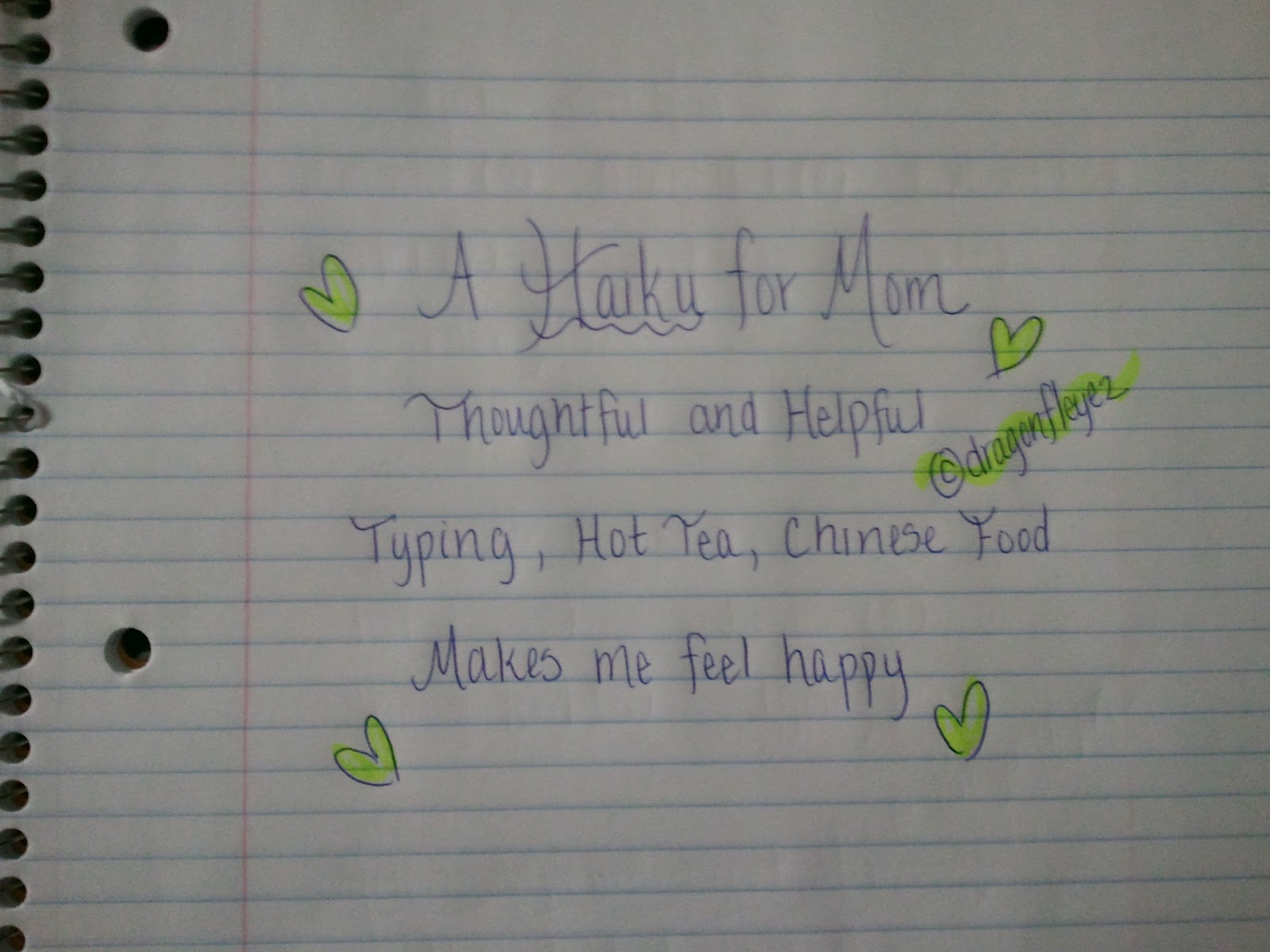 The DragonFly Girl: Mothers Day Poem - A Haiku for Mom