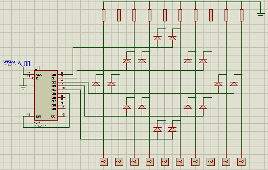 Electgpl Electrónica: 4017 configuración en array