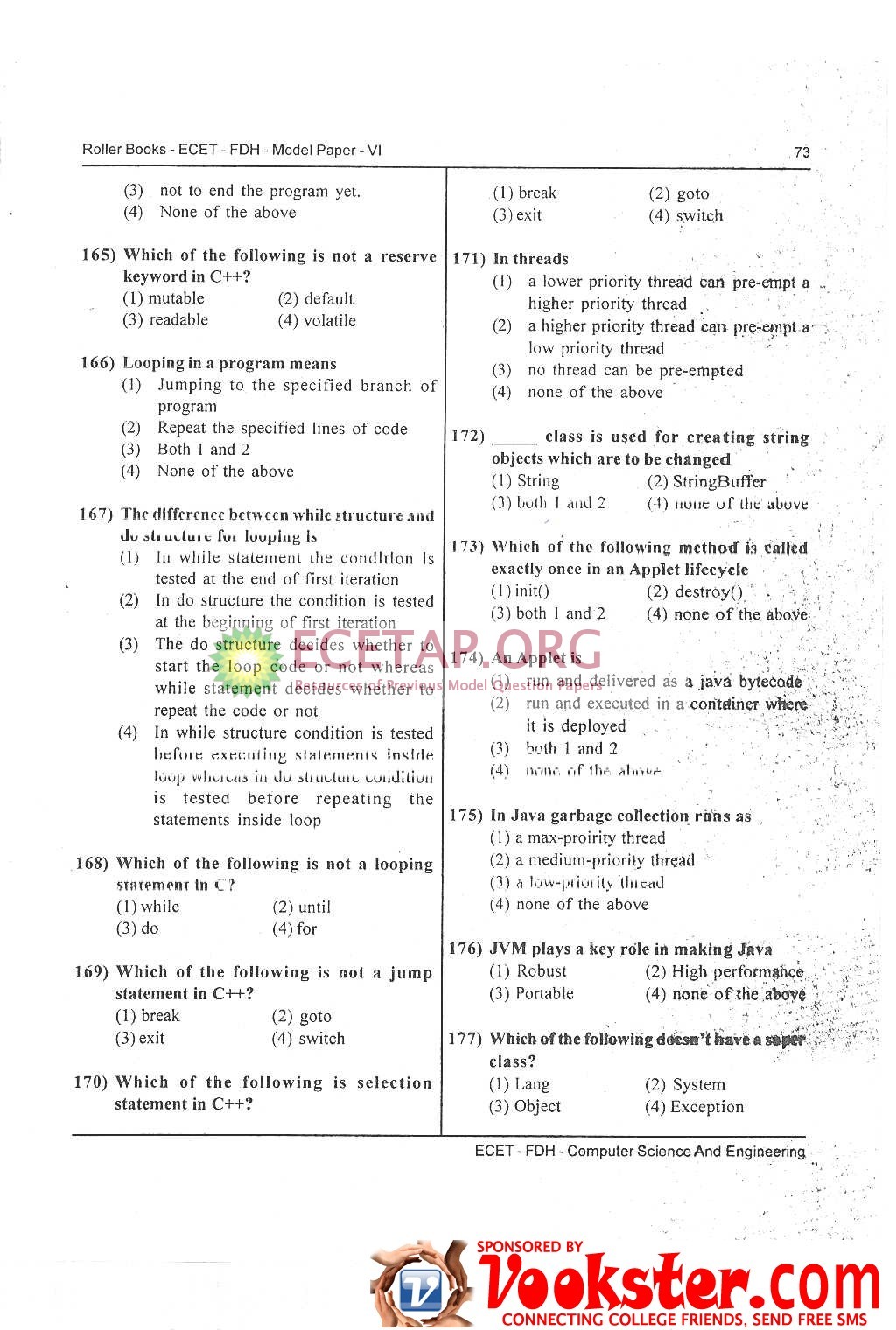 ECETAP - 2016, Previous, Model Papers, Question Papers EEE,ECE,SCE ...