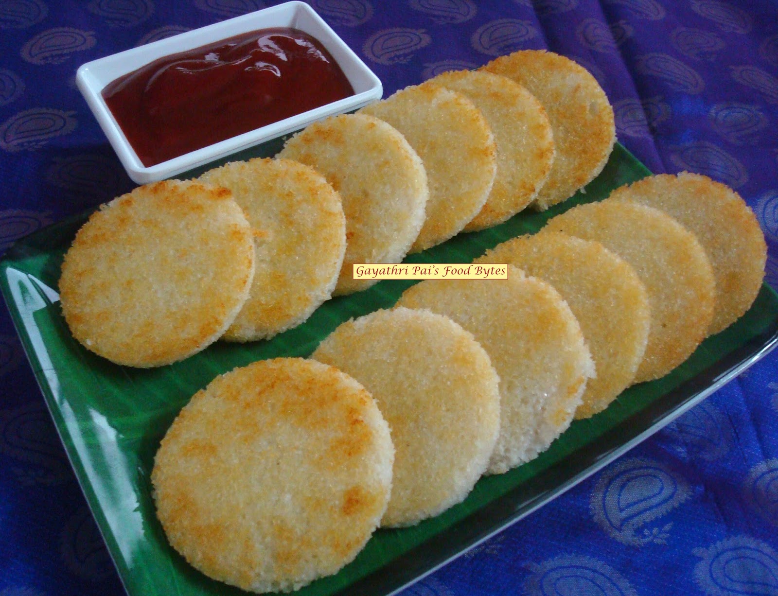 Gayathri Pai's Food Bytes: Idly frywith Tomato Ketchup