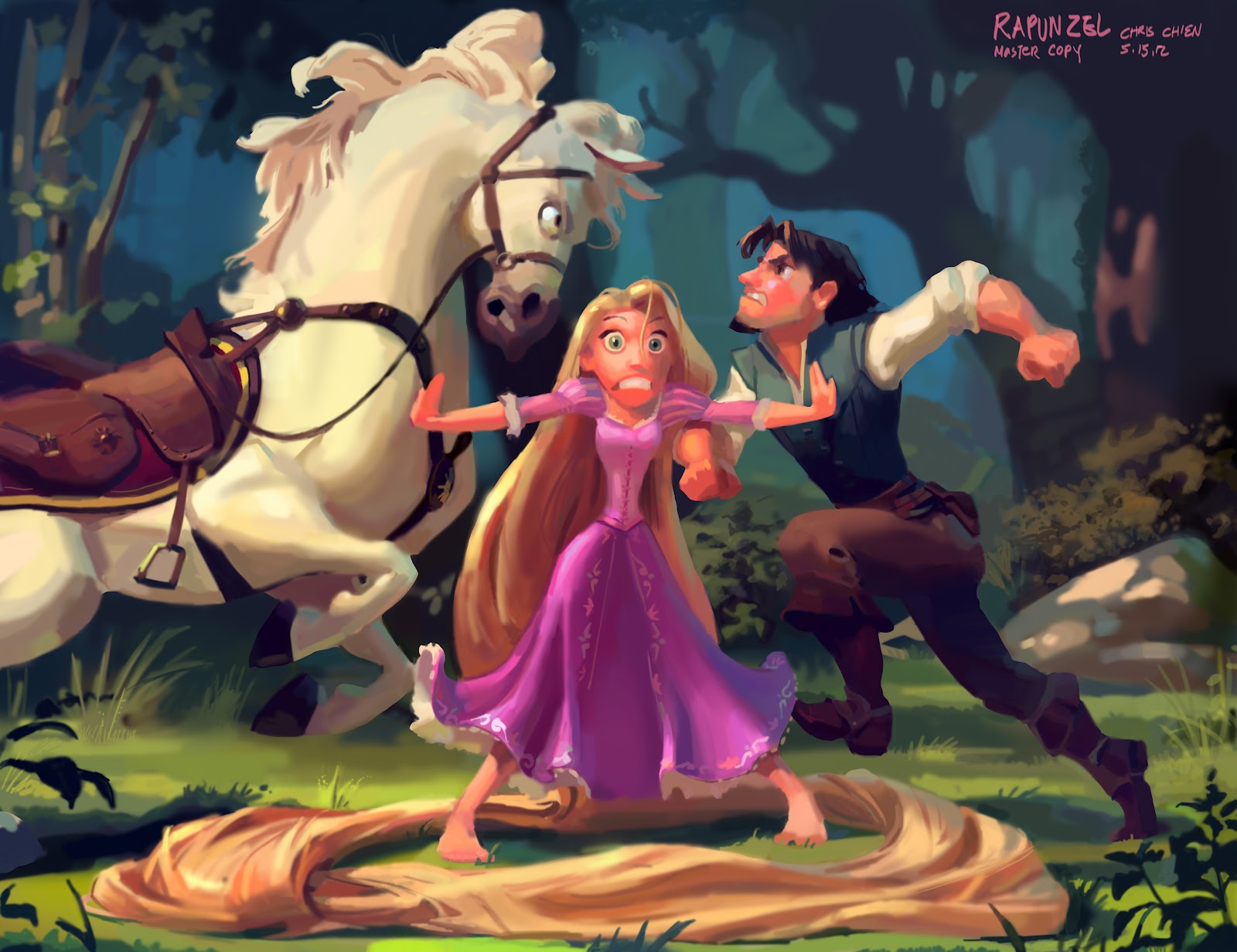 Rapunzel Disney Concept Sketches