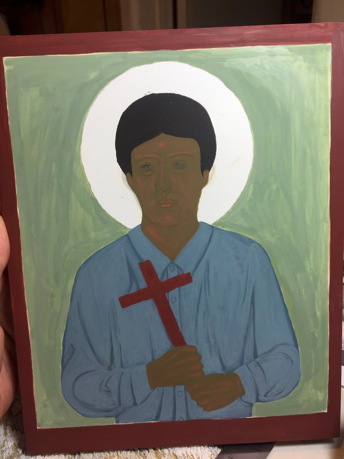 Iconic Cazalea: The process of creating an Icon of a modern saint