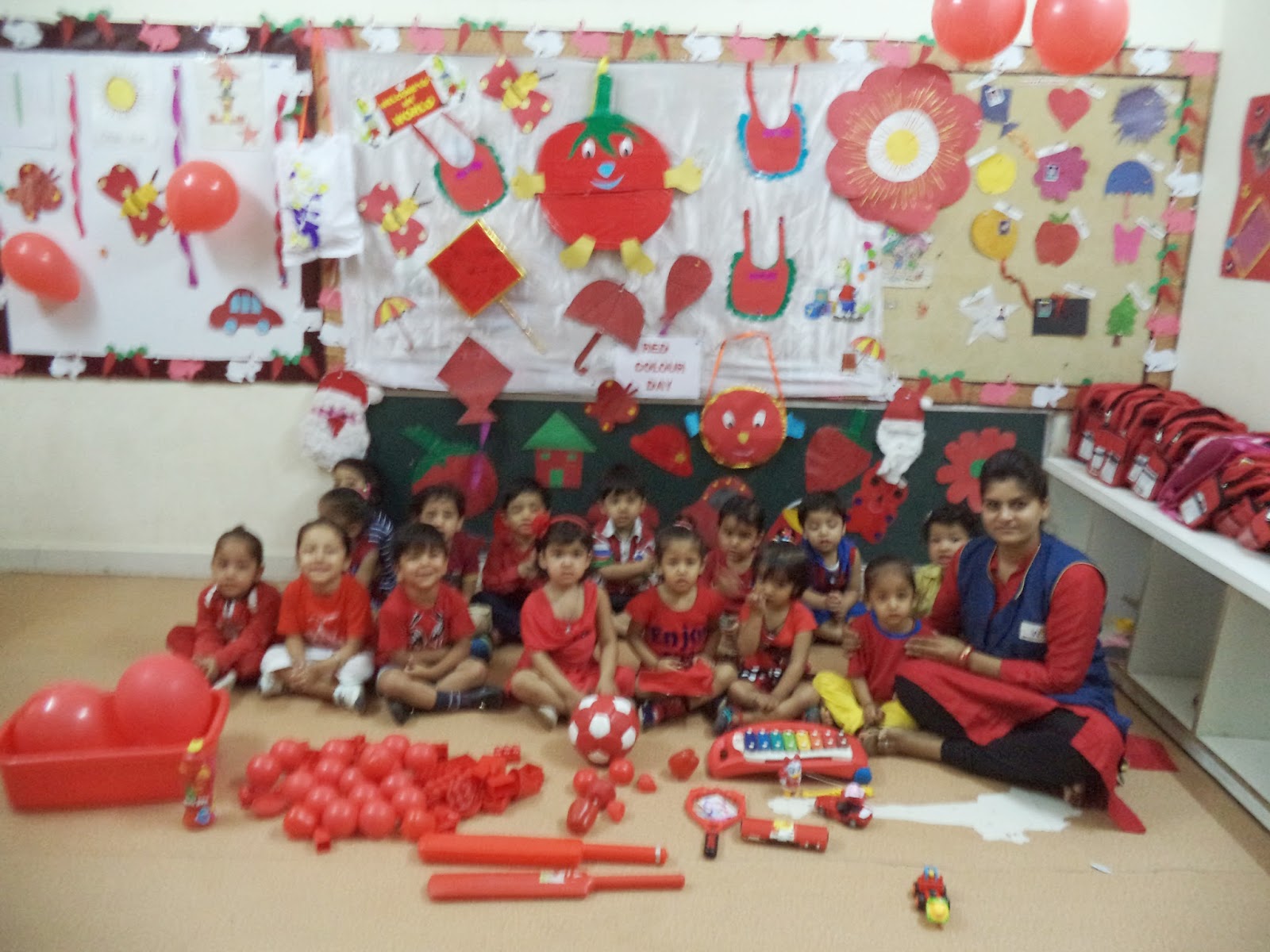 On the top of the World...: Red Colour Day (Nursery) on 13.04.2015 ...
