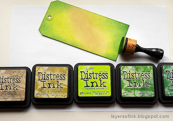 Layers of ink: Shades of green tag