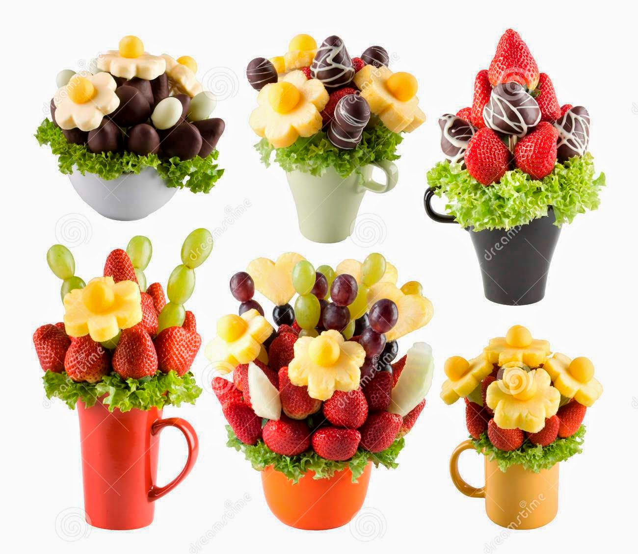 Fruits flower bouquet ~ crafts and arts ideas