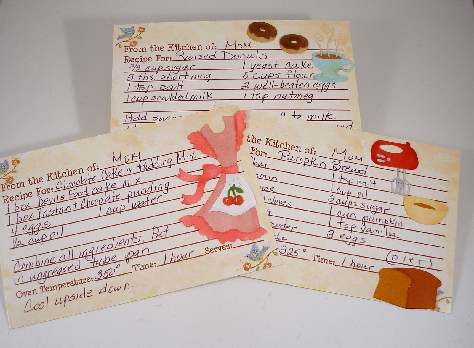 CottageBLOG: Decorated Recipe Cards