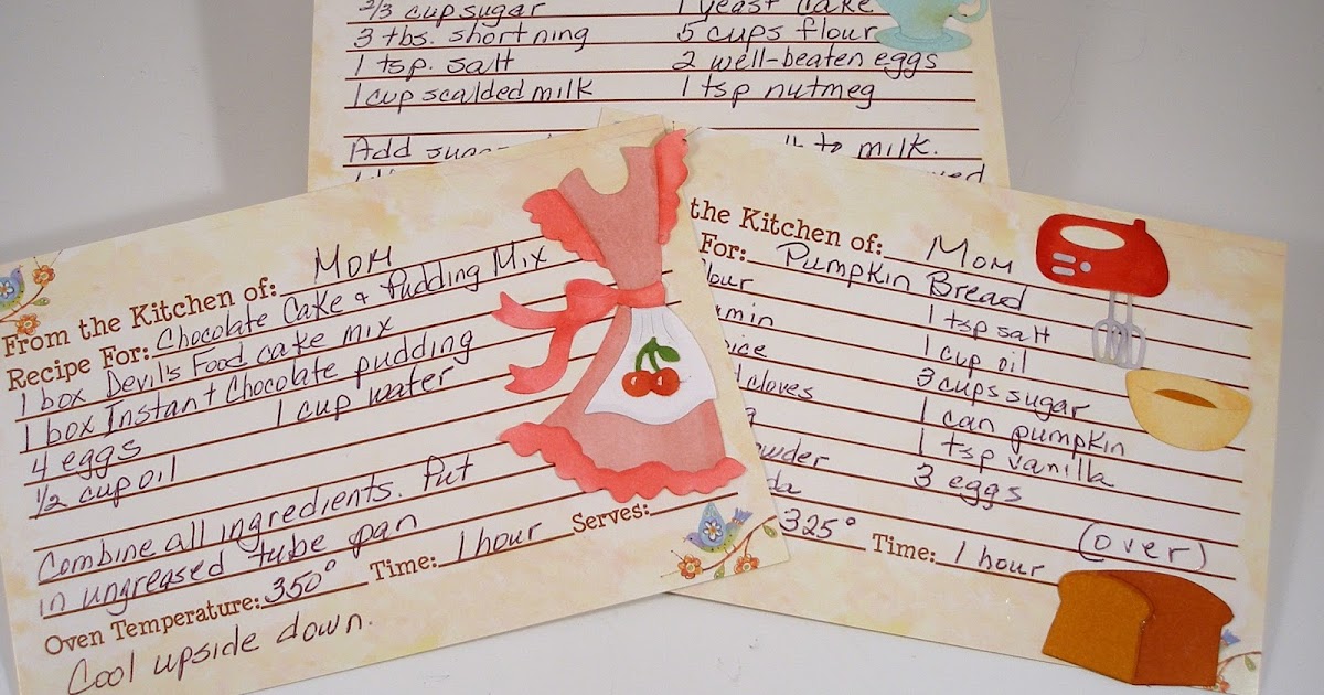 CottageBLOG: Decorated Recipe Cards