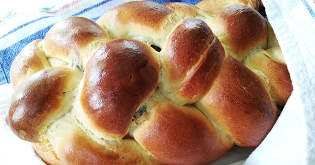 6 Strand Raisin Challah Bread
