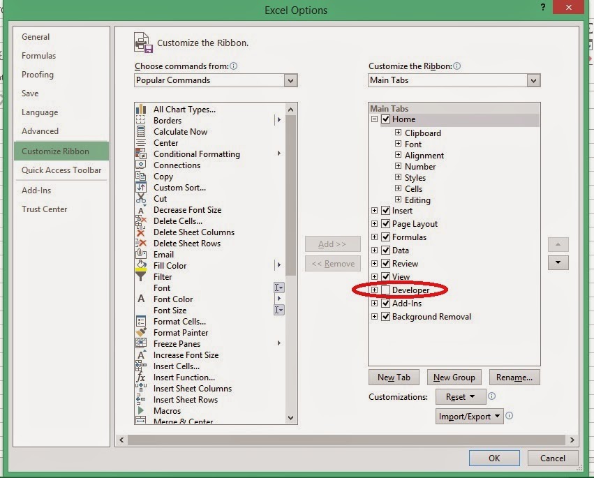 Excel Vba Solutions How To Show The Developer Tab In Excel 2013